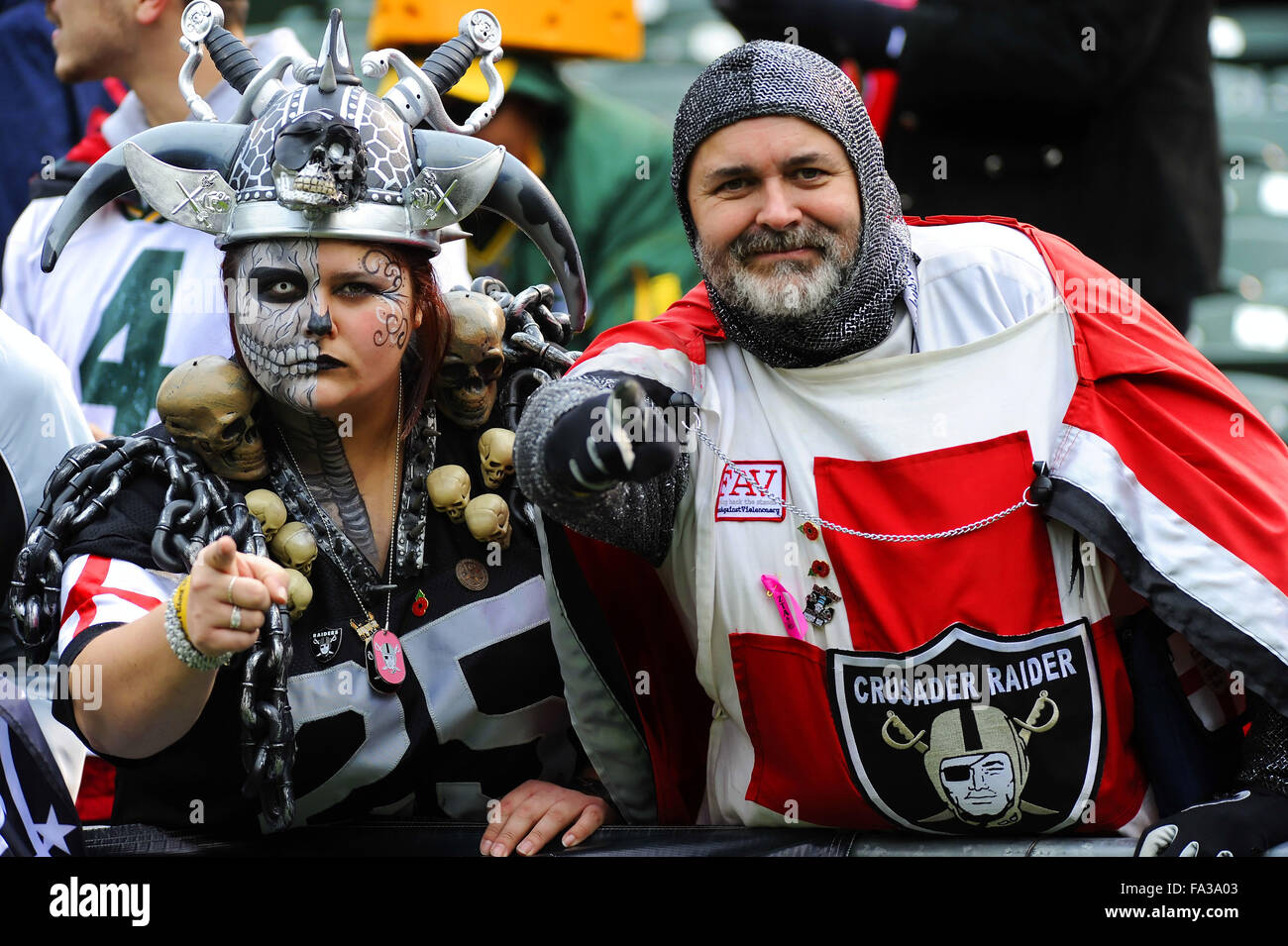 Raider's fans costumes hi-res stock photography and images - Alamy