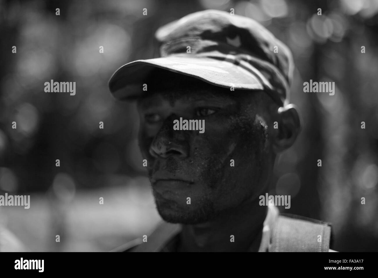 May 29, 2015 - West Papua - An OPM soldier poses during an military ...