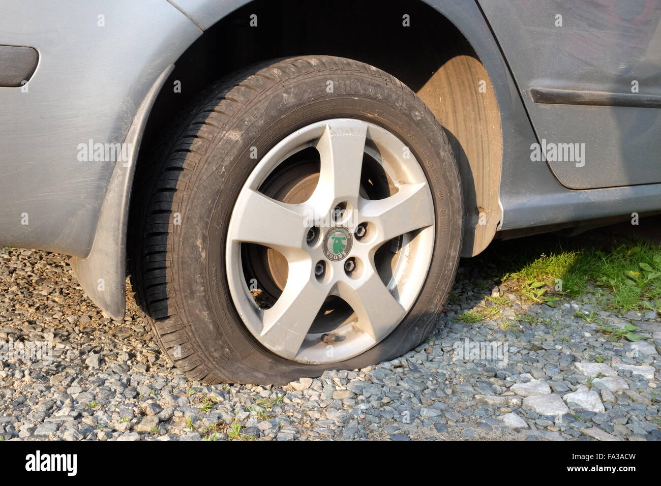 Car Punctured High Resolution Stock Photography and Images - Alamy
