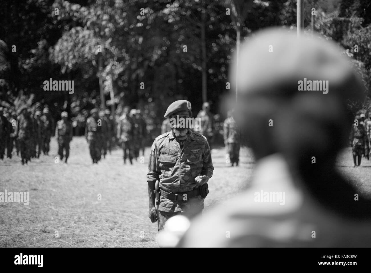 May 29, 2015 - West Papua - An senior OPM Commander salutes his ...