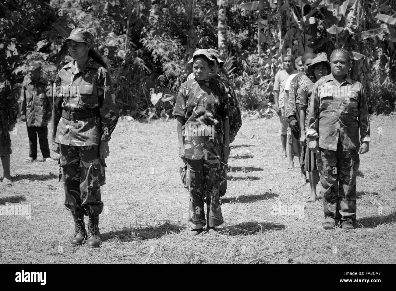 West Papua. 29th May, 2015. OPM soldiers during an military drill in ...