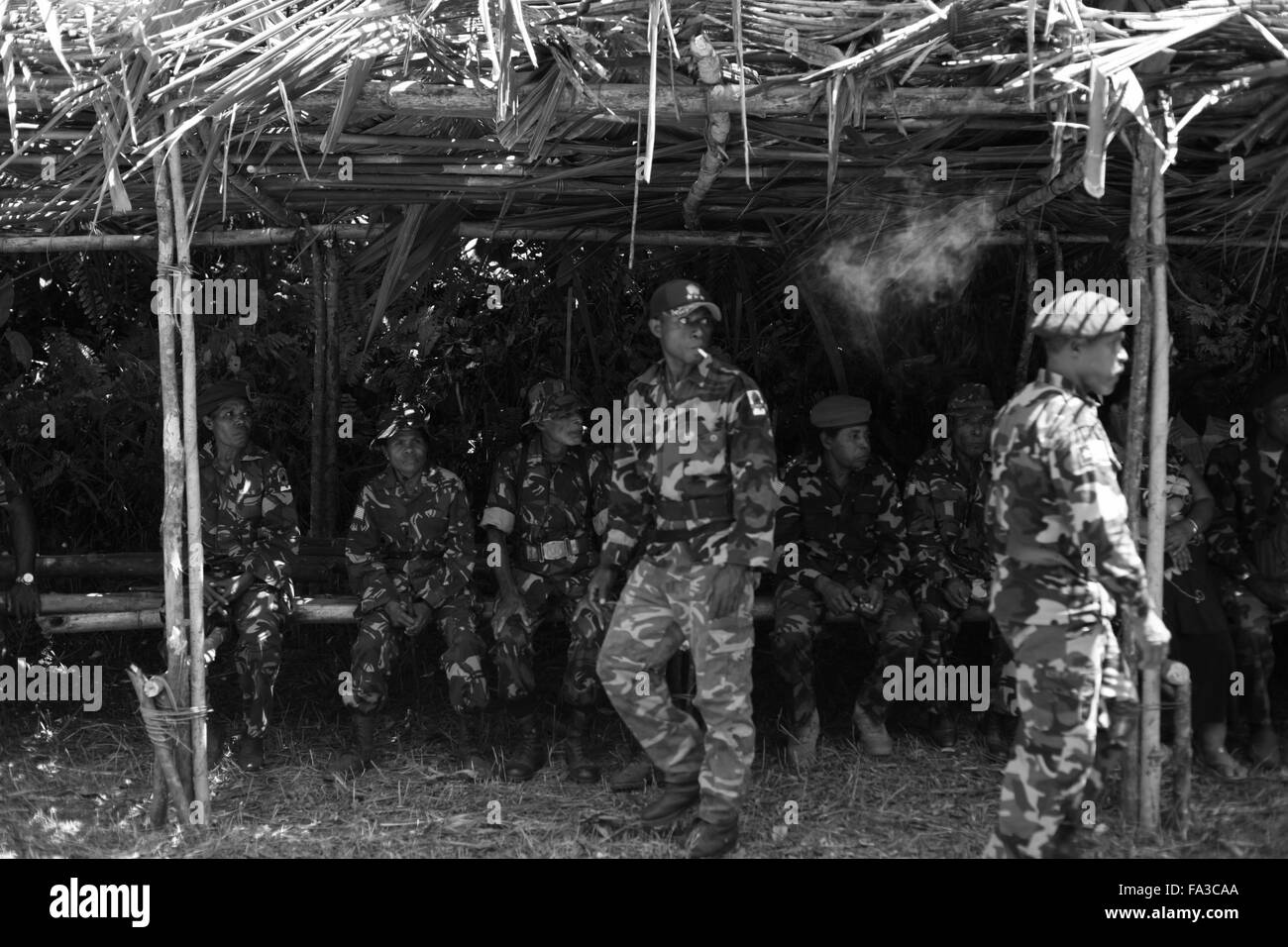 West Papua. 29th May, 2015. OPM soldiers during an military drill in ...