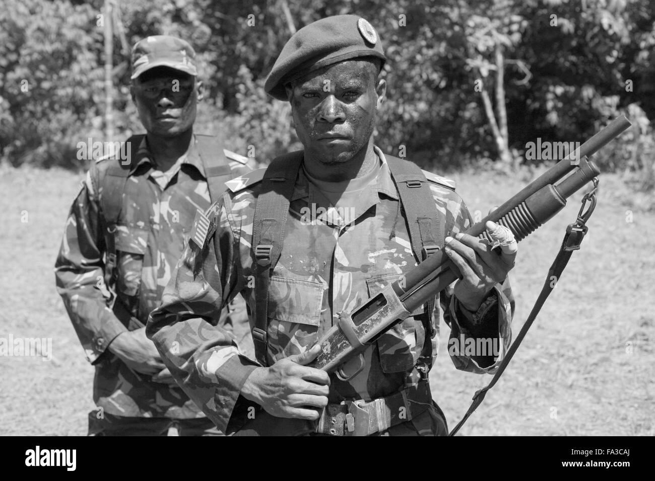 West Papua. 29th May, 2015. An OPM soldier poses during an military ...