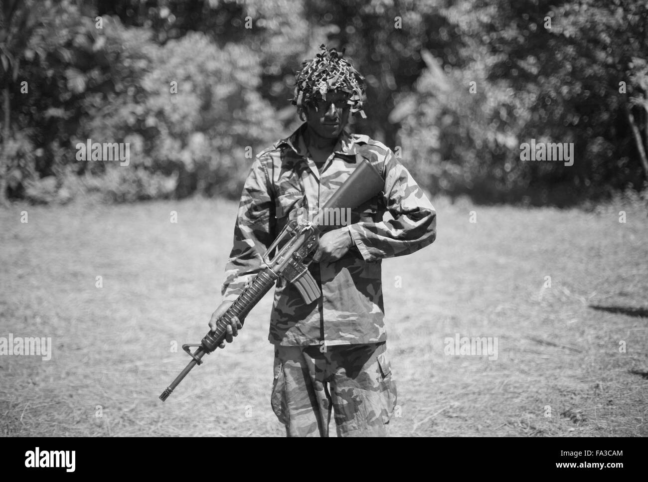 West Papua. 29th May, 2015. An OPM soldier poses during an military ...