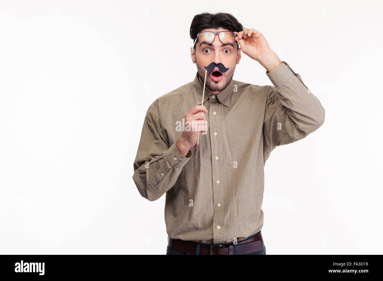 Man holding stick hi-res stock photography and images - Alamy