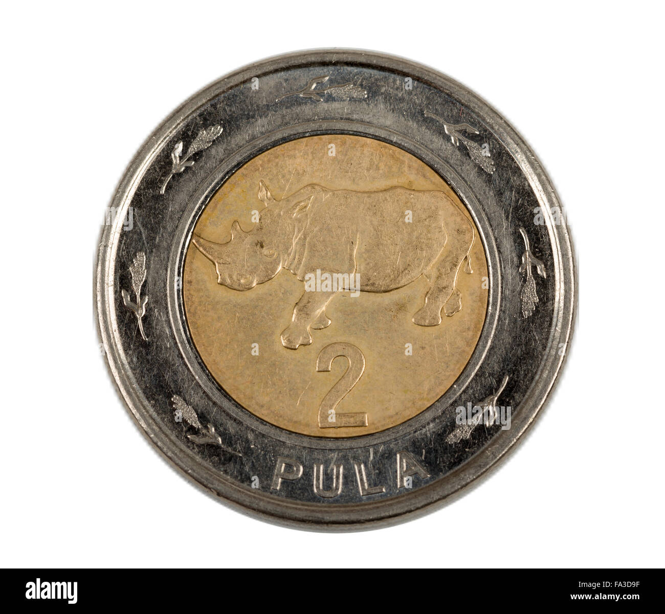 Detail of Botswana Pula coin. Botswana Pula is the national currency of ...
