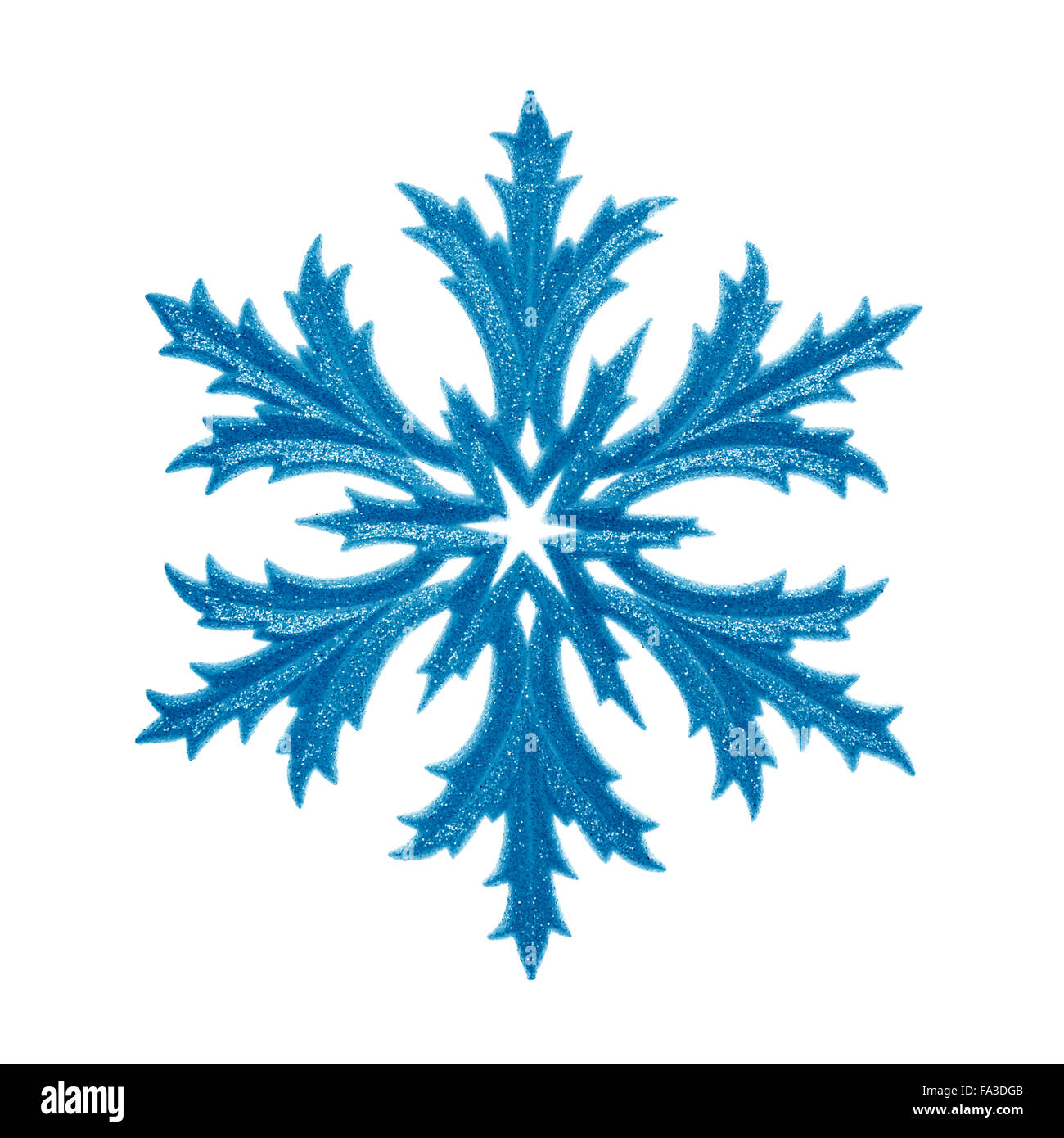 Blue snowflake isolated Stock Photo - Alamy