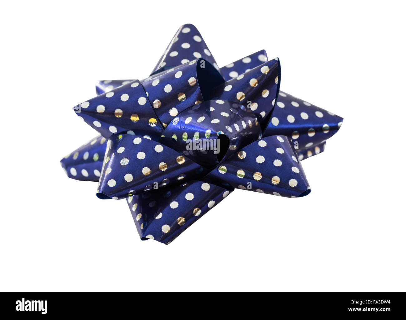 Blue gift ribbon isolated on white background and clipping path Stock ...