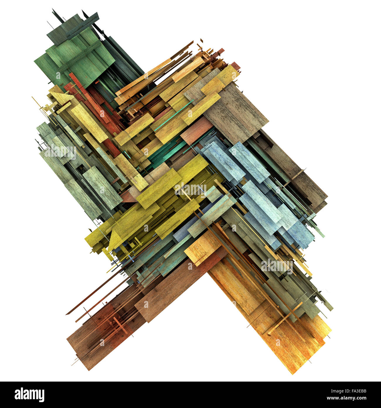 fragmented multiple color square tile grunge pattern shape Stock Photo ...