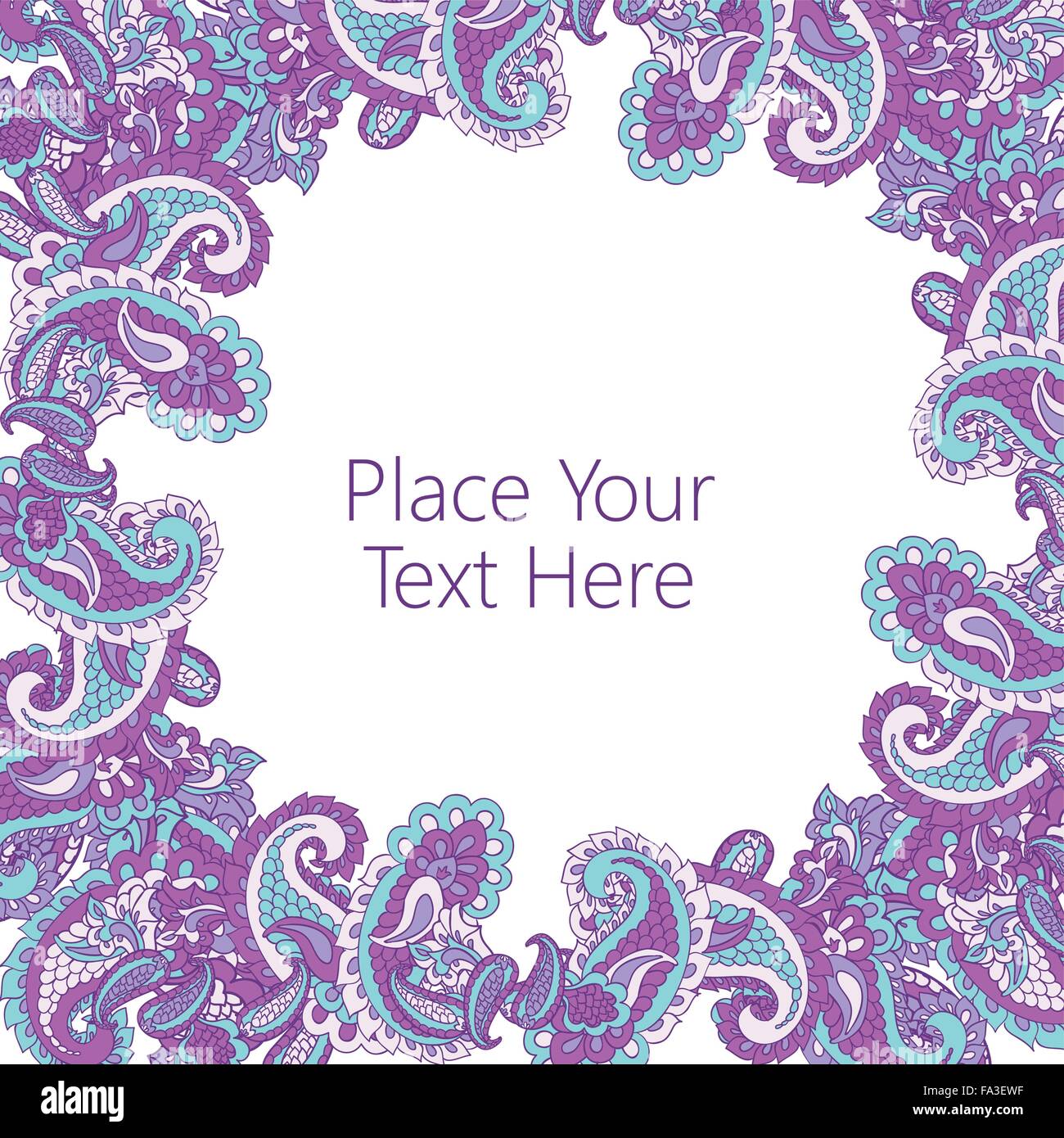 Abstract paisley frame Stock Vector Image & Art - Alamy