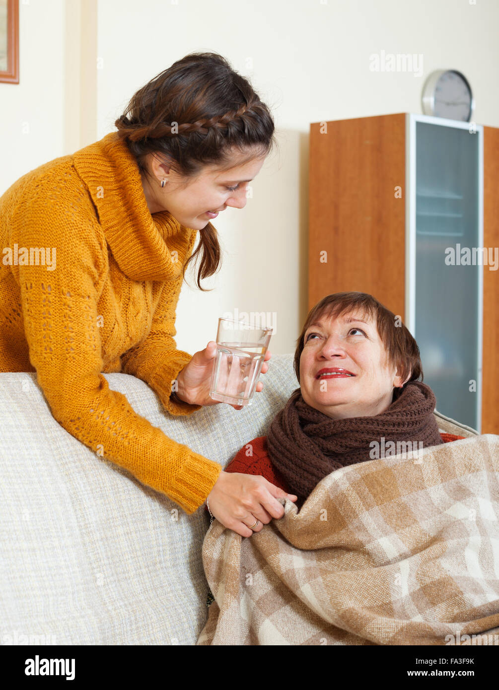 Healthy mature woman winter flu hi-res stock photography and images - Alamy