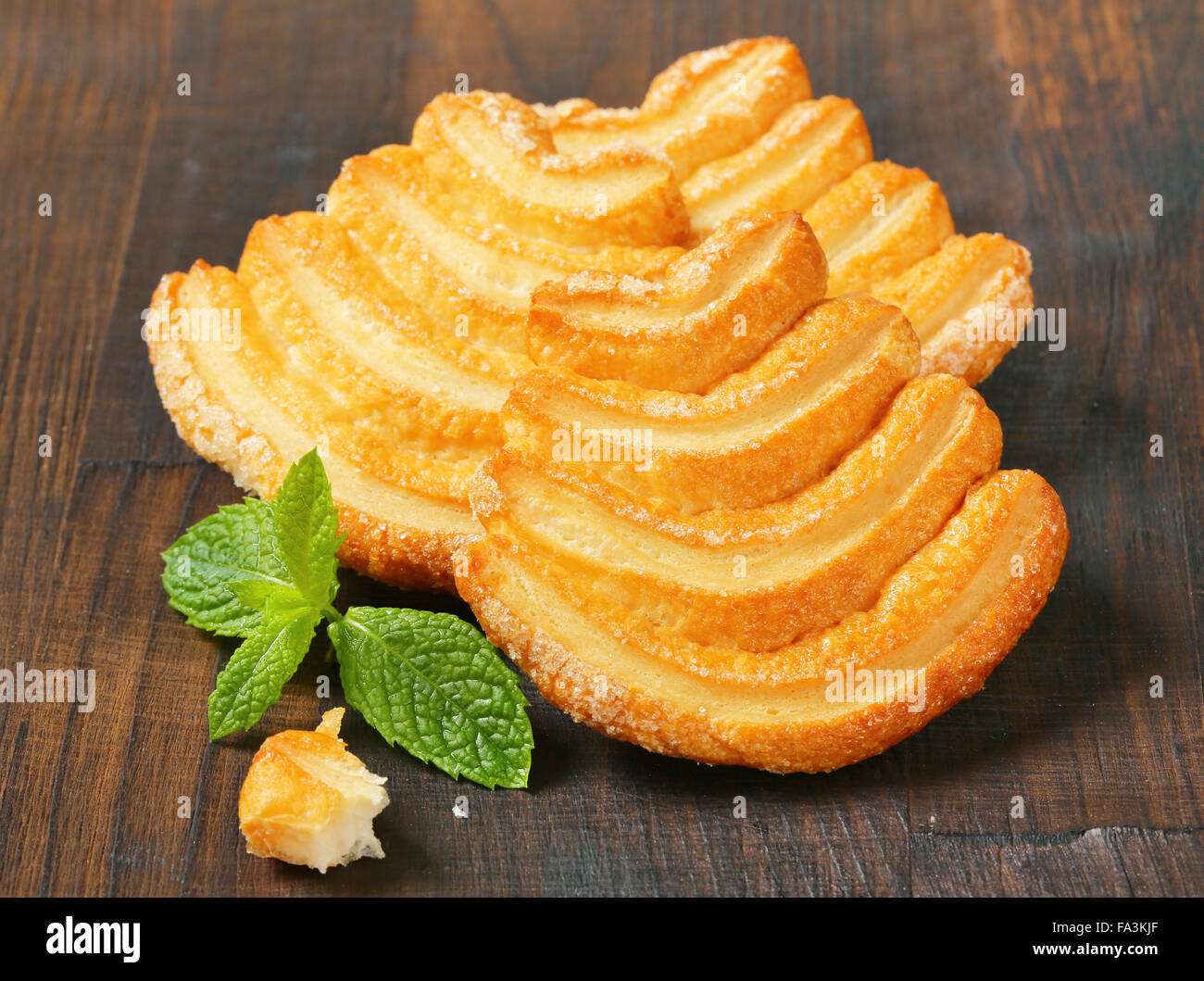 Italian puff pastry cookies coated with sugar Stock Photo - Alamy