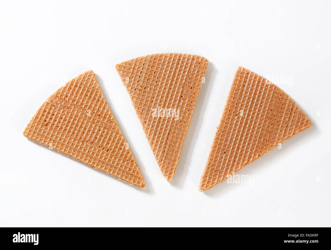 Dessert decoration - Fan wafer biscuits Stock Photo - Alamy