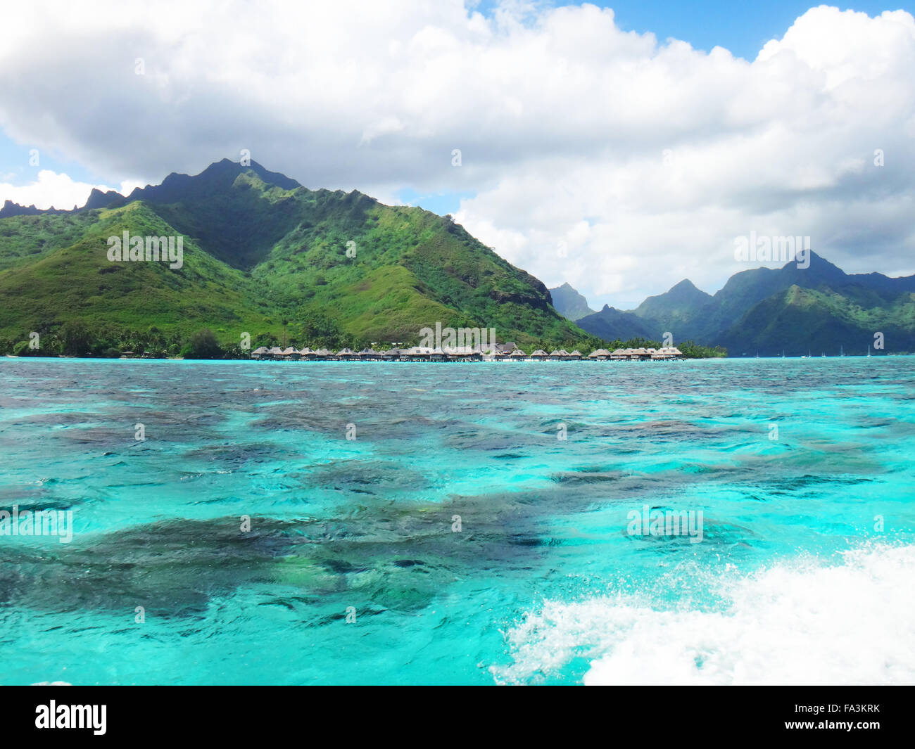 View of Moorea from the lagoon, French Polynesia Stock Photo - Alamy