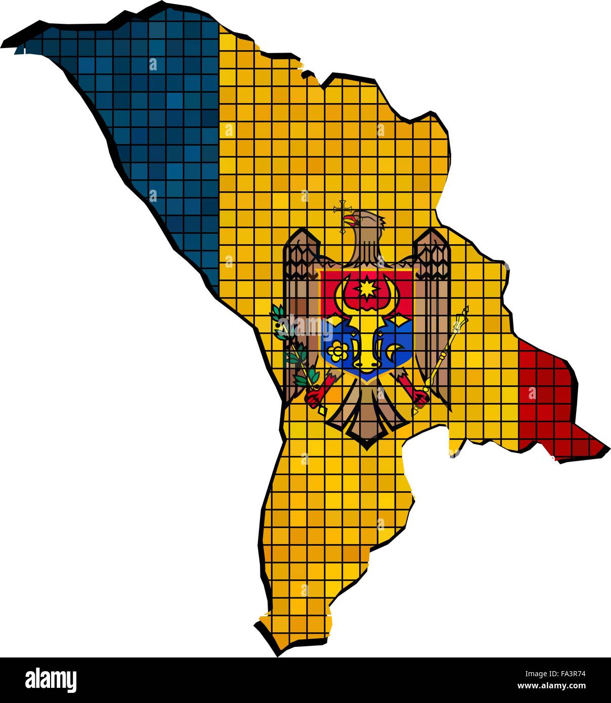 Moldova map with flag inside Stock Vector Image & Art - Alamy