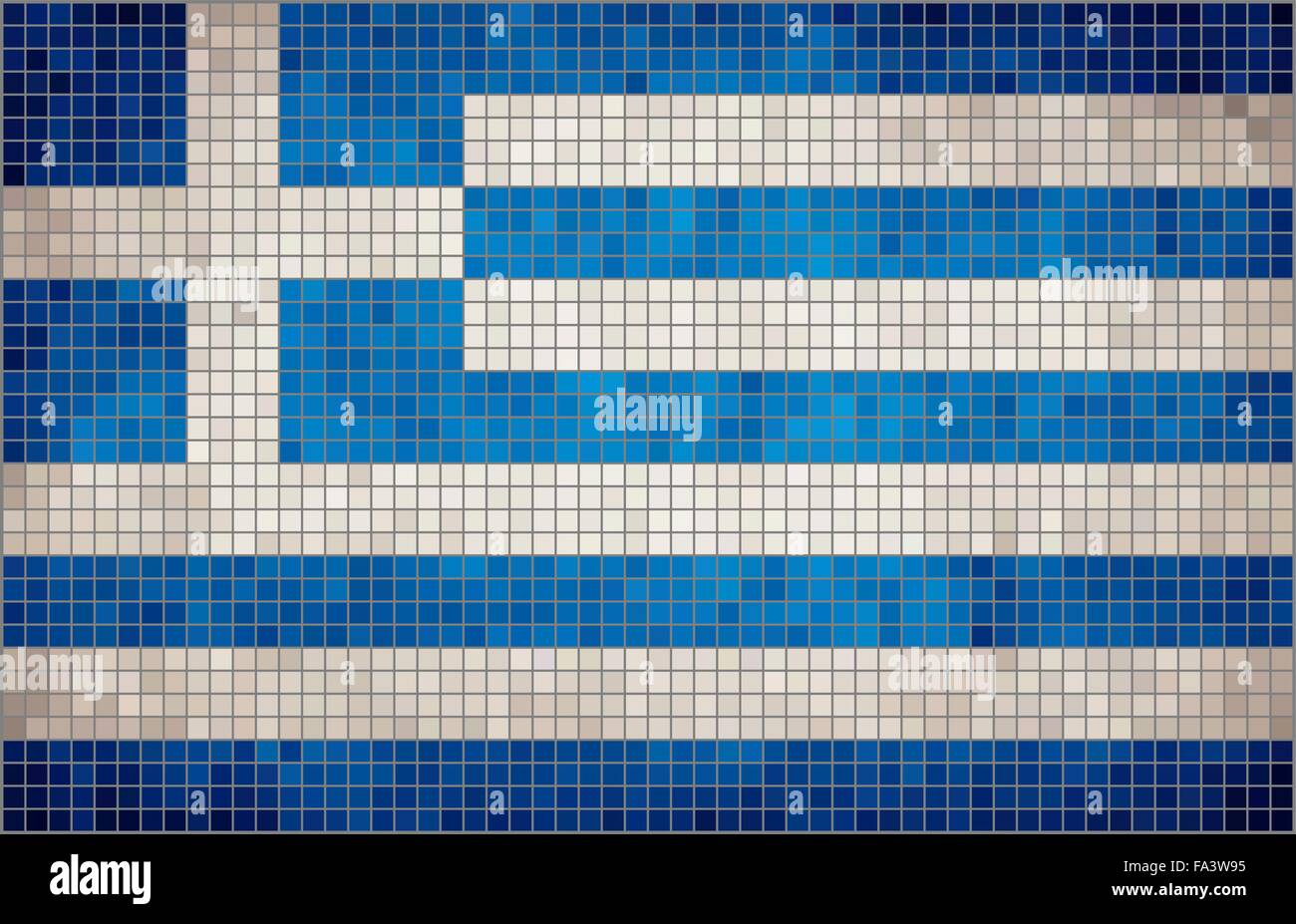 Mosaic of the greek flag hi-res stock photography and images - Alamy