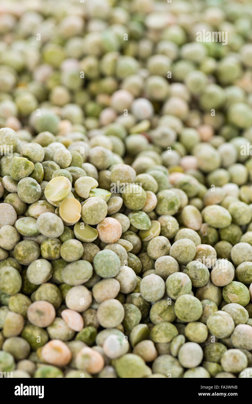 Dried green Peas (close-up shot) for use as background image or as ...