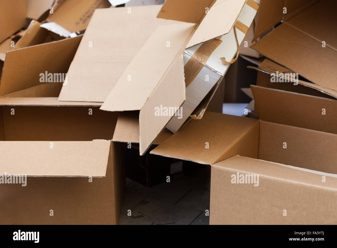 Discarded cardboard boxes in trash Stock Photo - Alamy