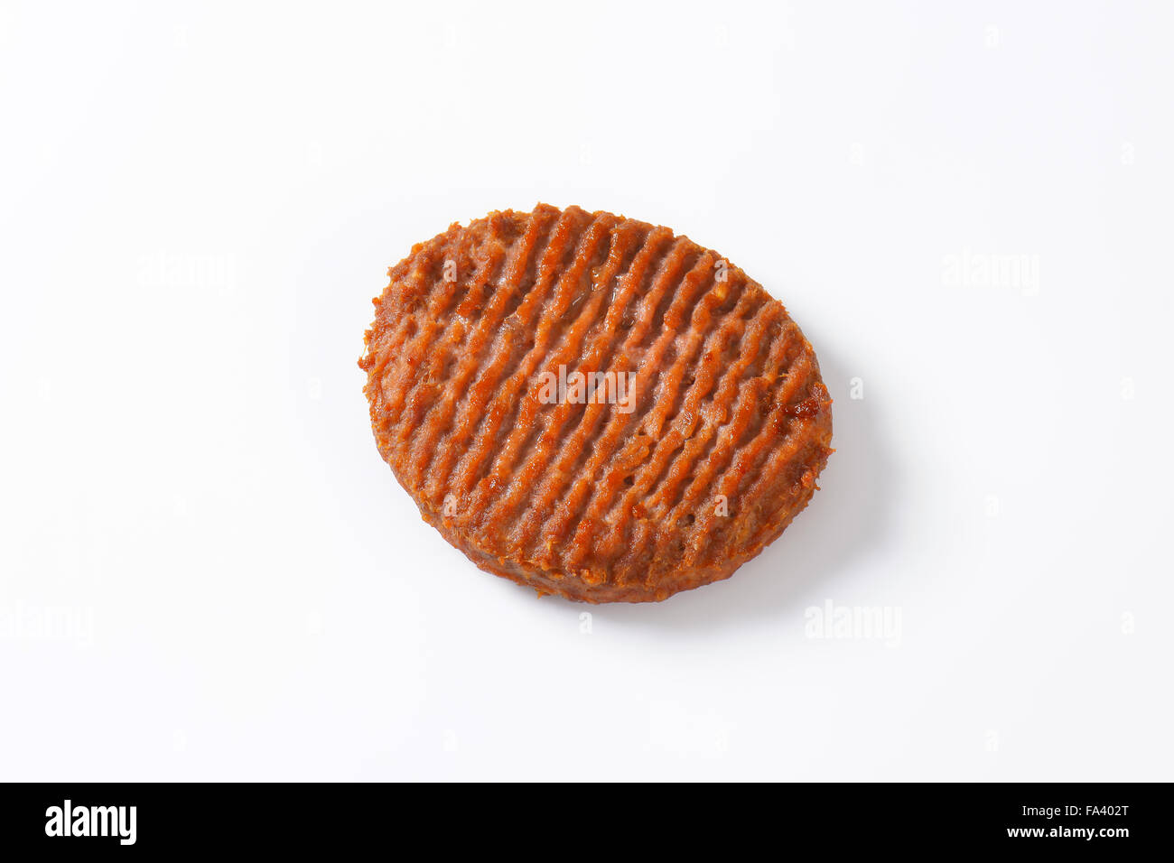 Single Grilled Beef Burger Patty Stock Photo - Alamy