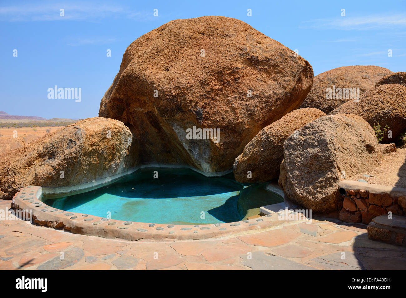 Plunge pool at Camp Kipwe Lodge in Damaraland, Namibia Stock Photo - Alamy