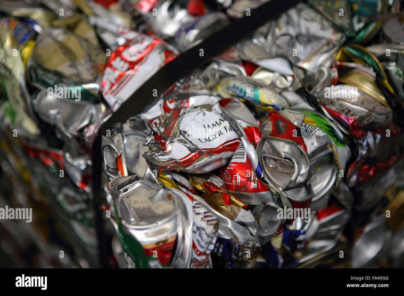 Bales of aluminium cans ready to be recycled Stock Photo - Alamy
