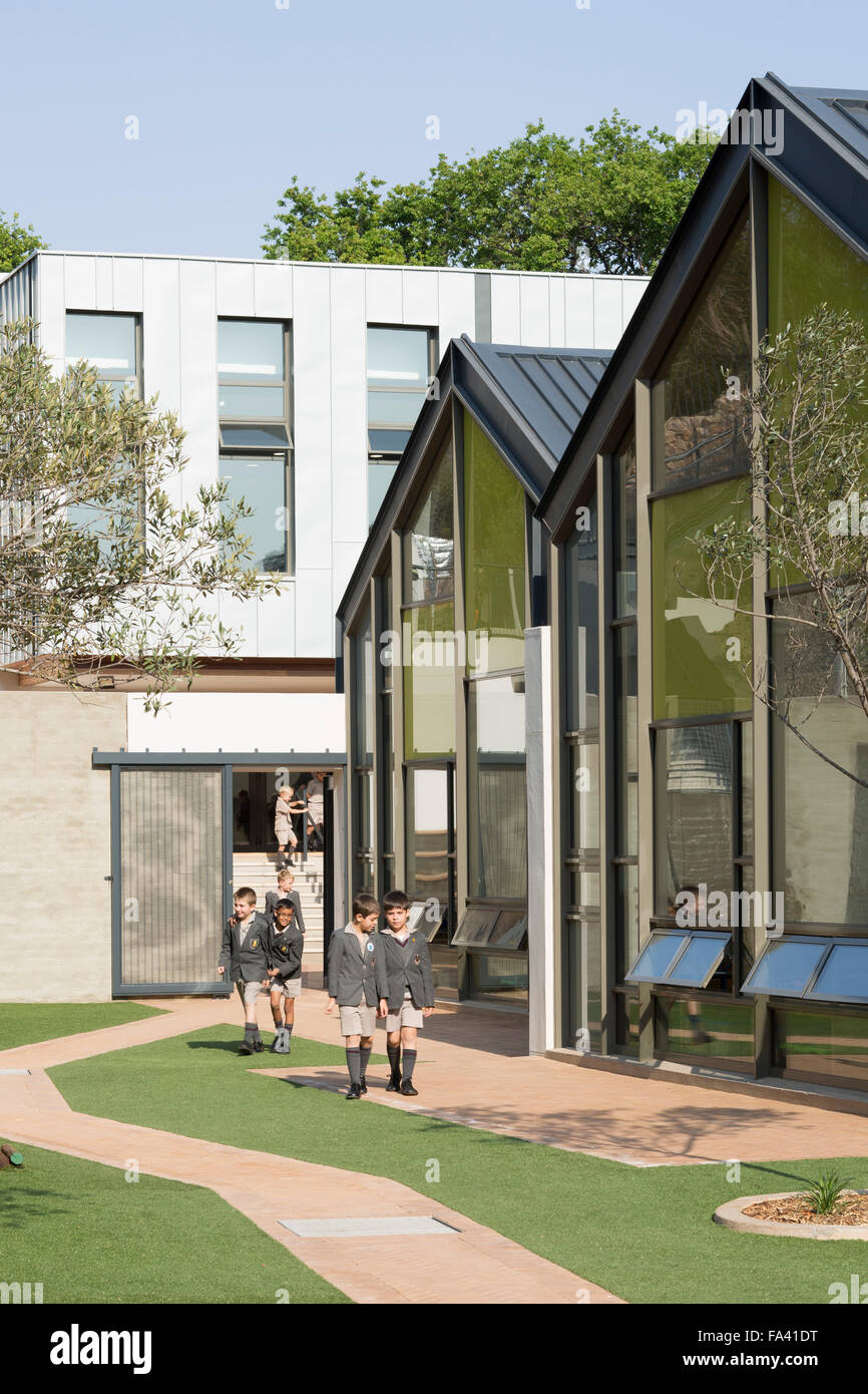 View across the south playground towrds the main administration ...
