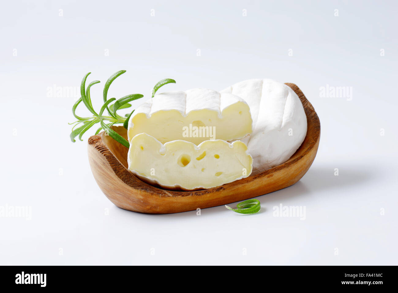 soft creamy cheese with white rind Stock Photo - Alamy