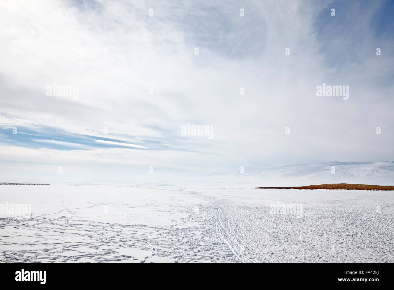 Frozen Lake Cildir, Kars, Turkey Stock Photo - Alamy