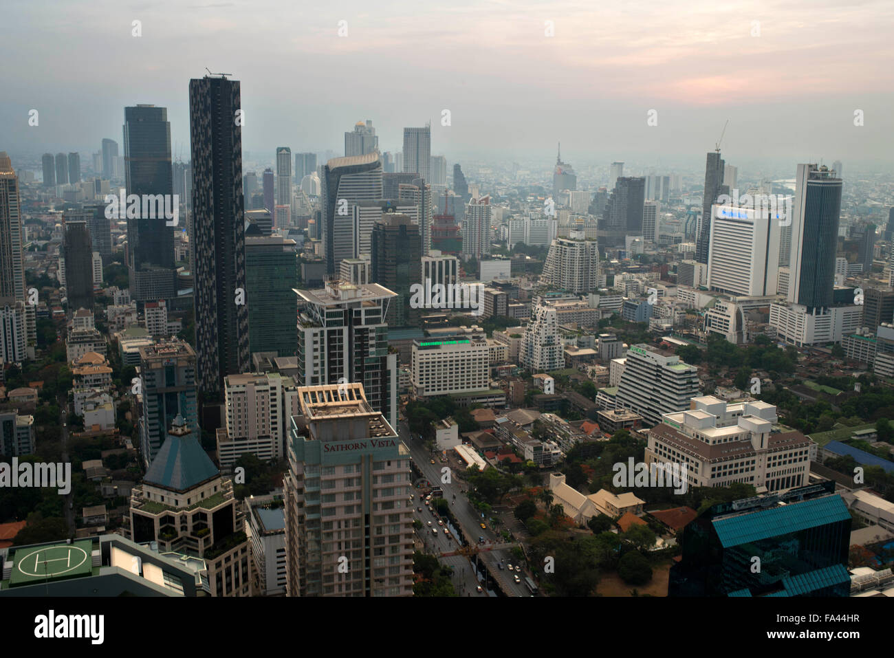 Landscape, views. Banyan Tree Rooftop Vertigo & Moon Bar, Restaurant ...