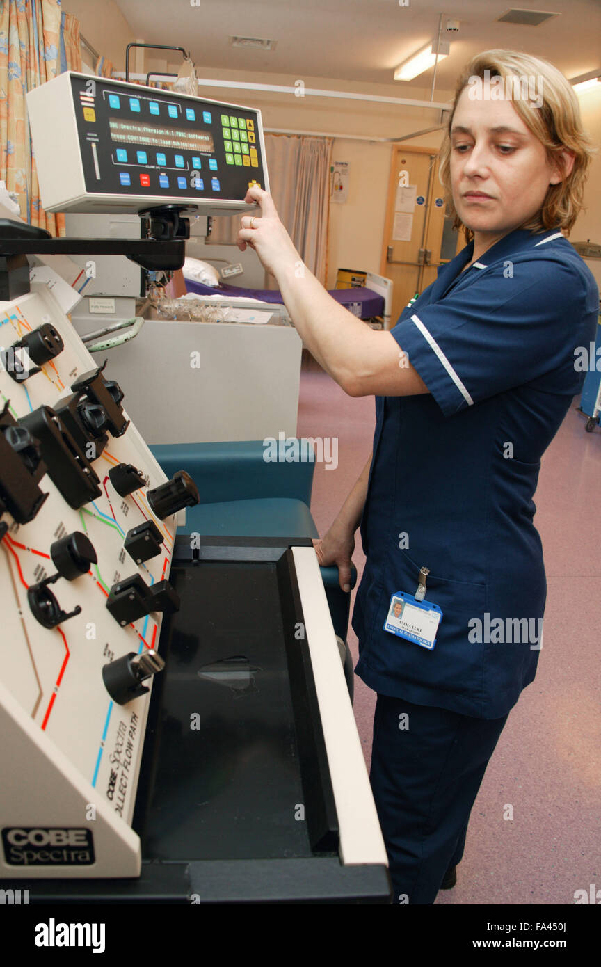 Stem cell machine being demonstrated by Haematology Nursing Team Leader ...