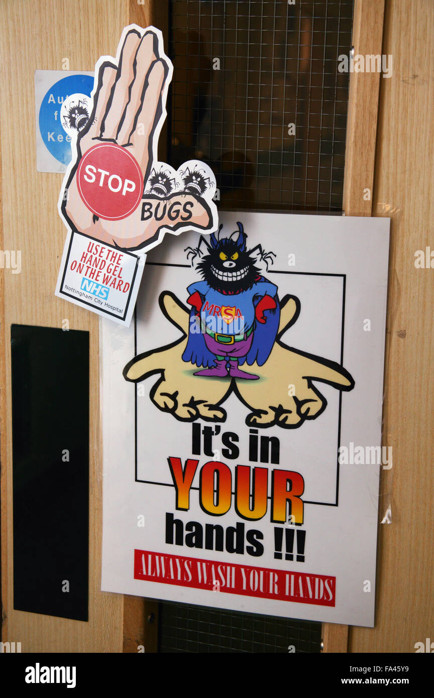 Infection Control notices at entrance of Hospital ward Stock Photo - Alamy