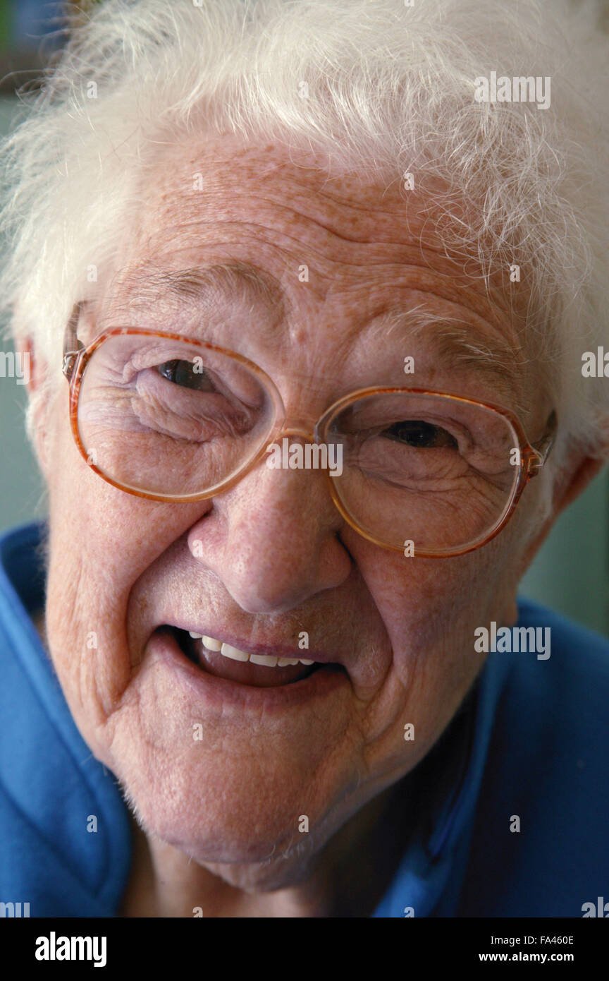Portrait of elderly patient in Hospital Stock Photo - Alamy