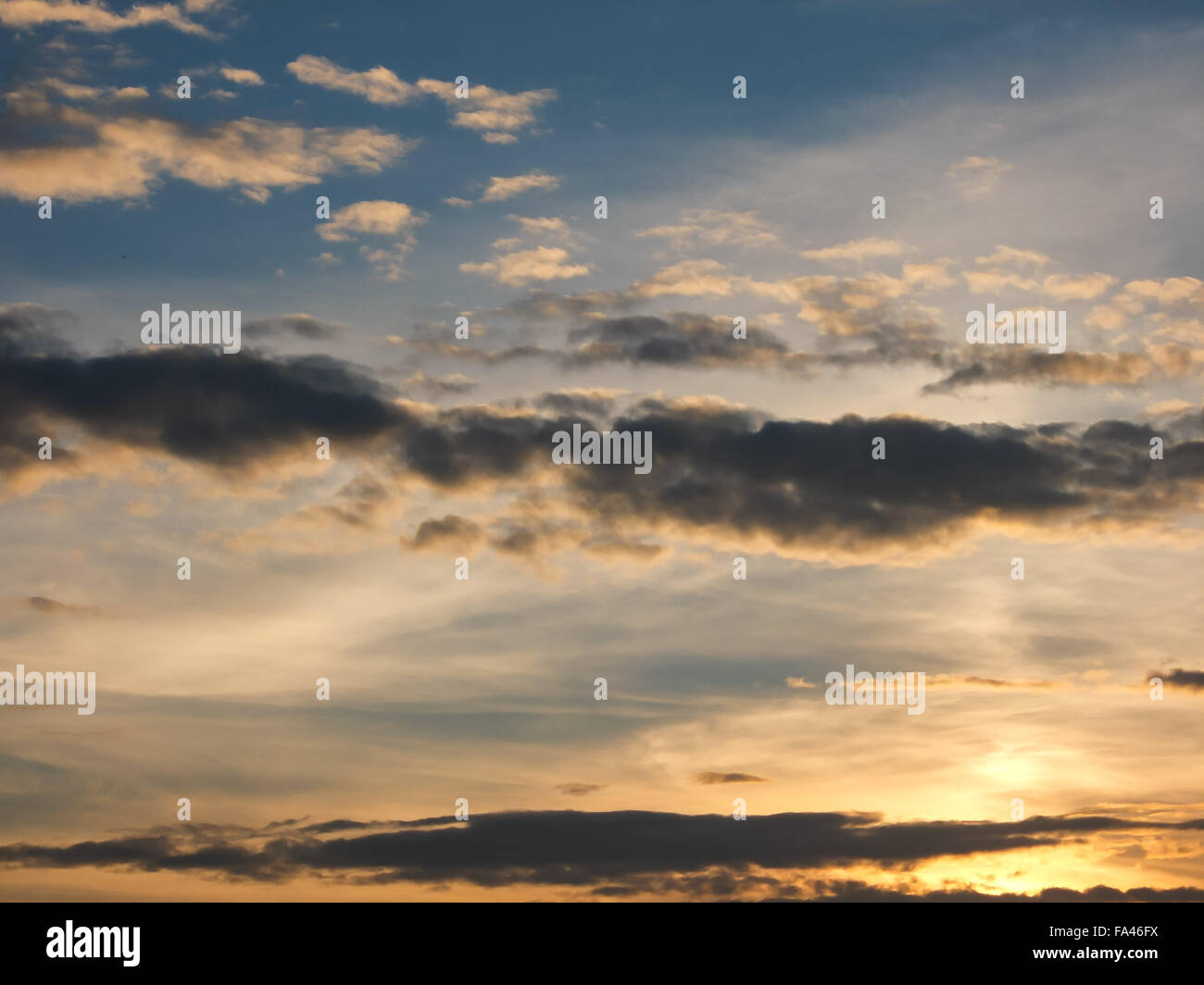 Colored Clouds at Sunset Stock Photo - Alamy