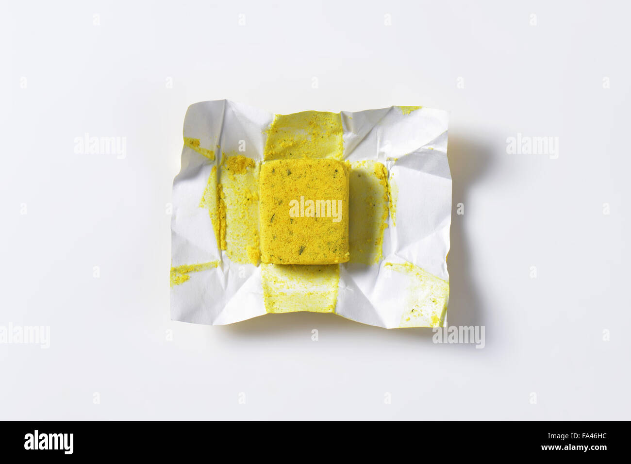 cube of dehydrated chicken-based bouillon Stock Photo - Alamy