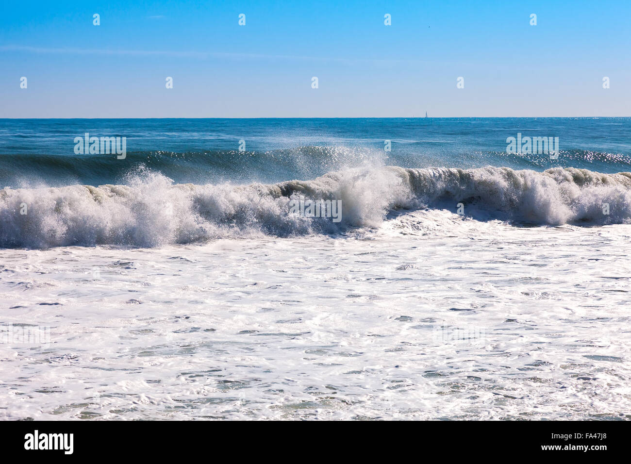 Sea waves in strong wind Stock Photo - Alamy