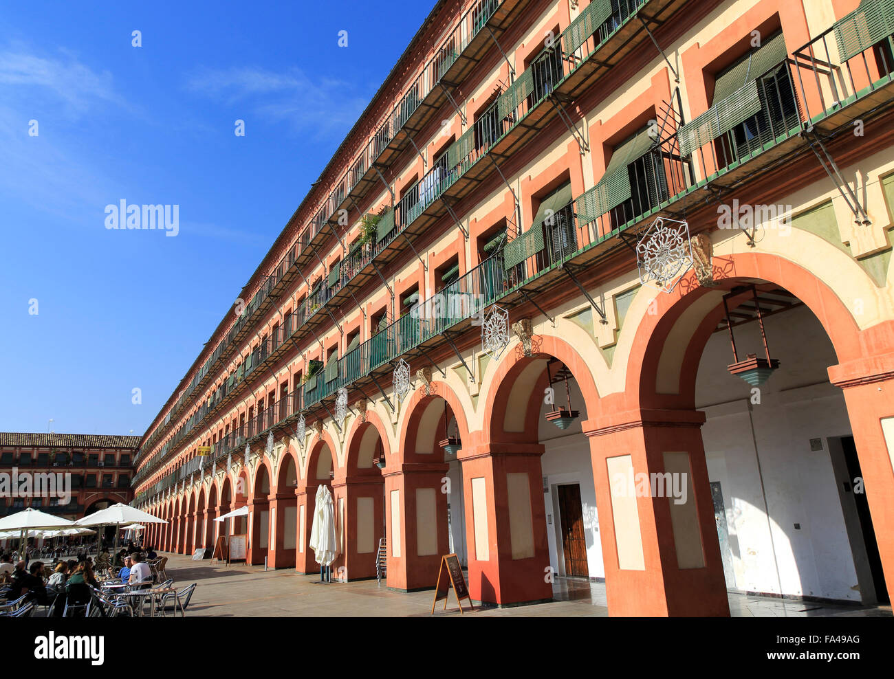Historic buildings in Plaza de Corredera seventeenth century colonnaded ...