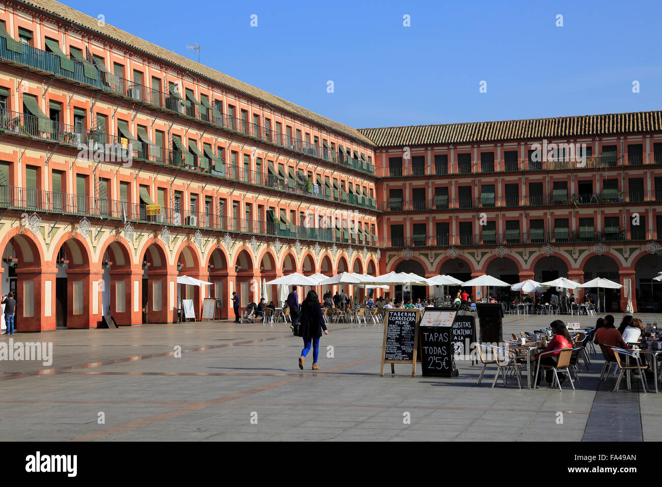 Historic buildings in Plaza de Corredera seventeenth century colonnaded ...