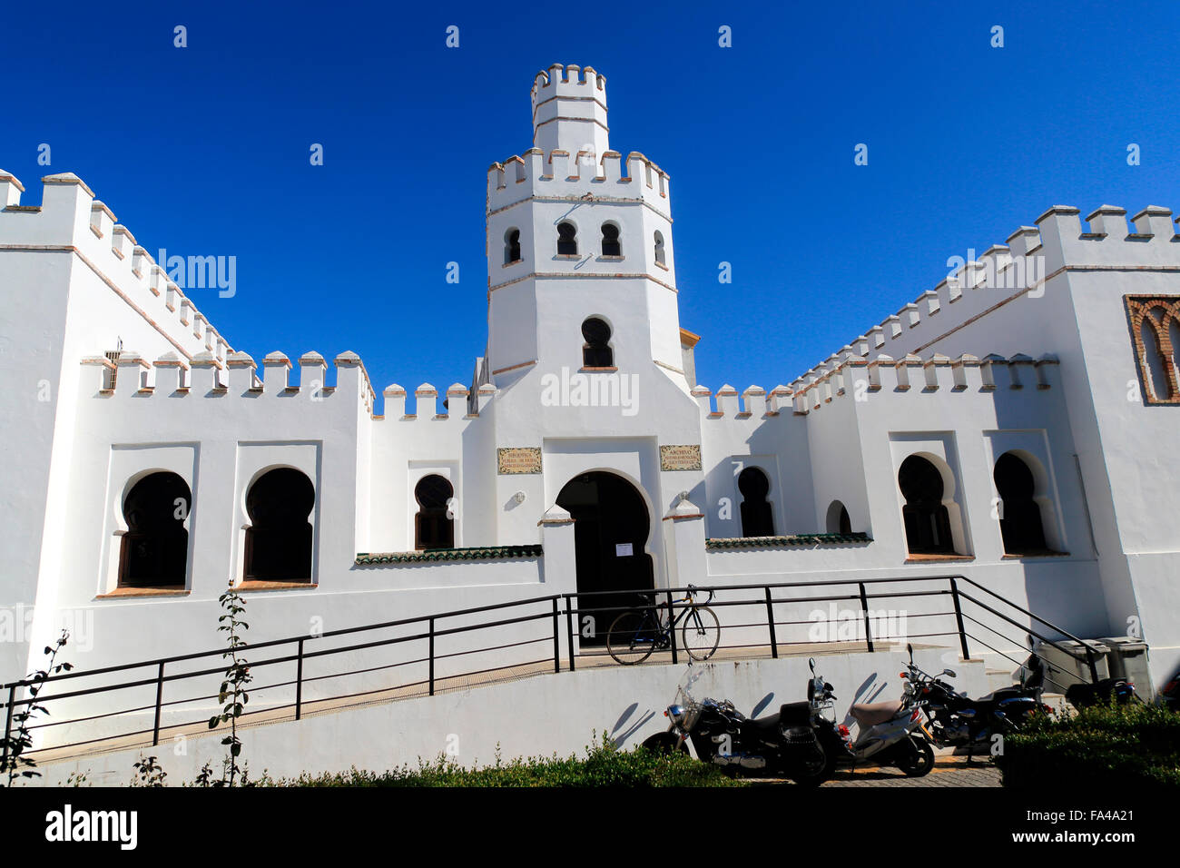 Public library building, Plaza de Santa Maria, Tarifa, Cadiz province ...