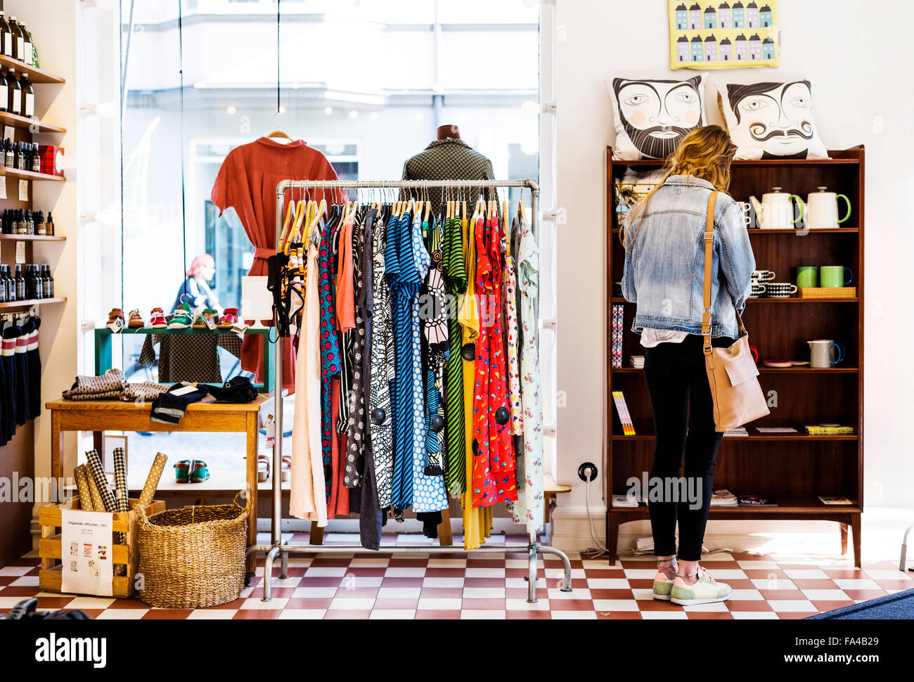 Shopping full length rear view hi-res stock photography and images - Alamy