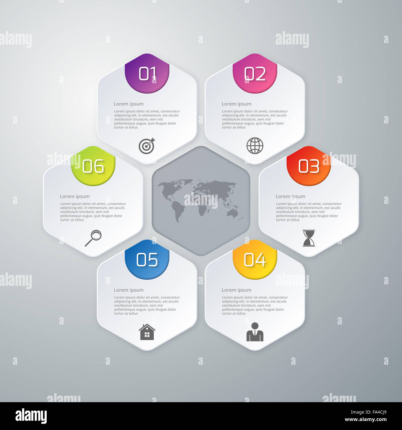 Hexagons map hi-res stock photography and images - Alamy