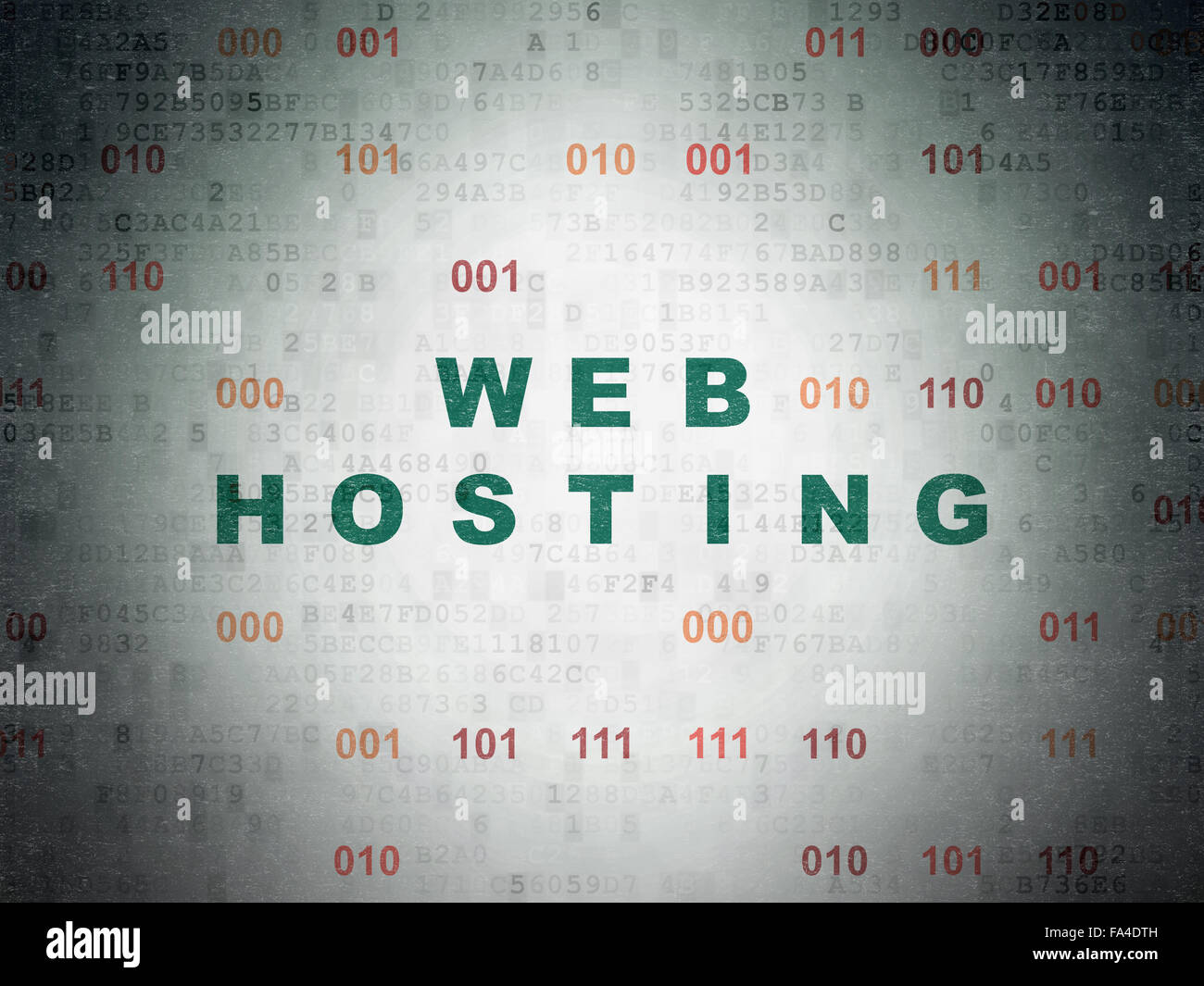 Web development concept: Web Hosting on Digital Paper background Stock ...