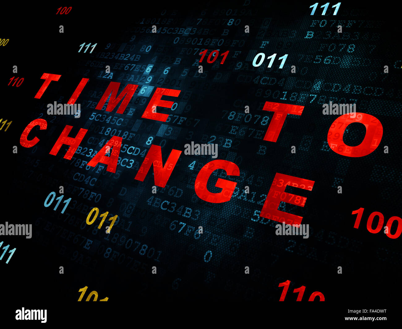 Time concept: Time to Change on Digital background Stock Photo - Alamy