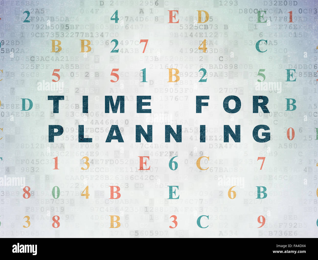 Timeline concept: Time for Planning on Digital Paper background Stock ...