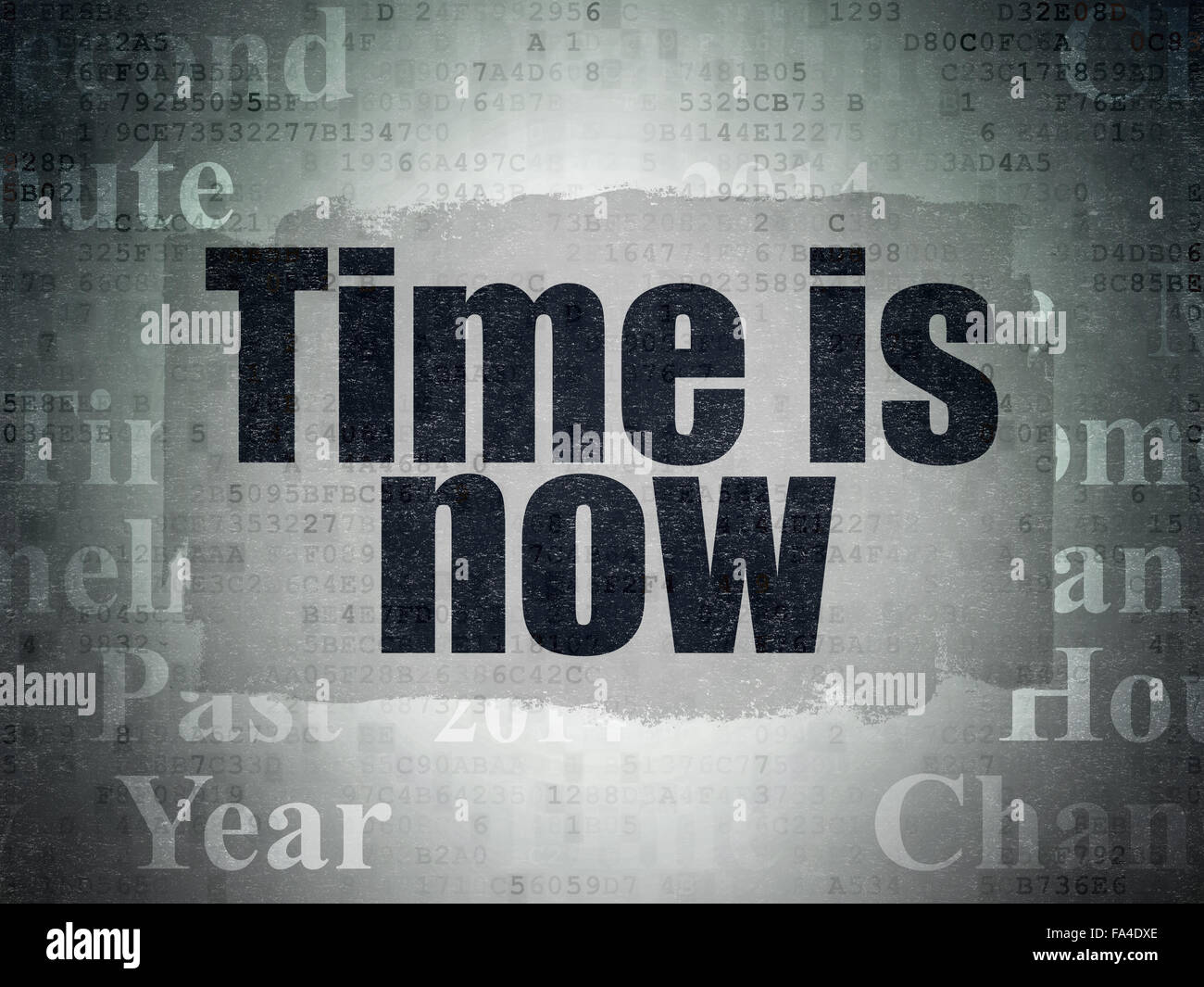 Timeline concept: Time is Now on Digital Paper background Stock Photo ...