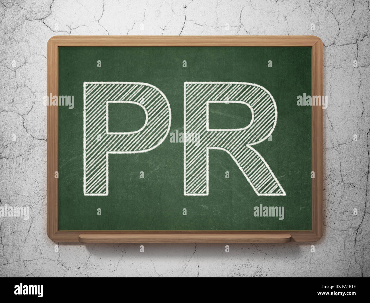 Marketing concept: PR on chalkboard background Stock Photo - Alamy