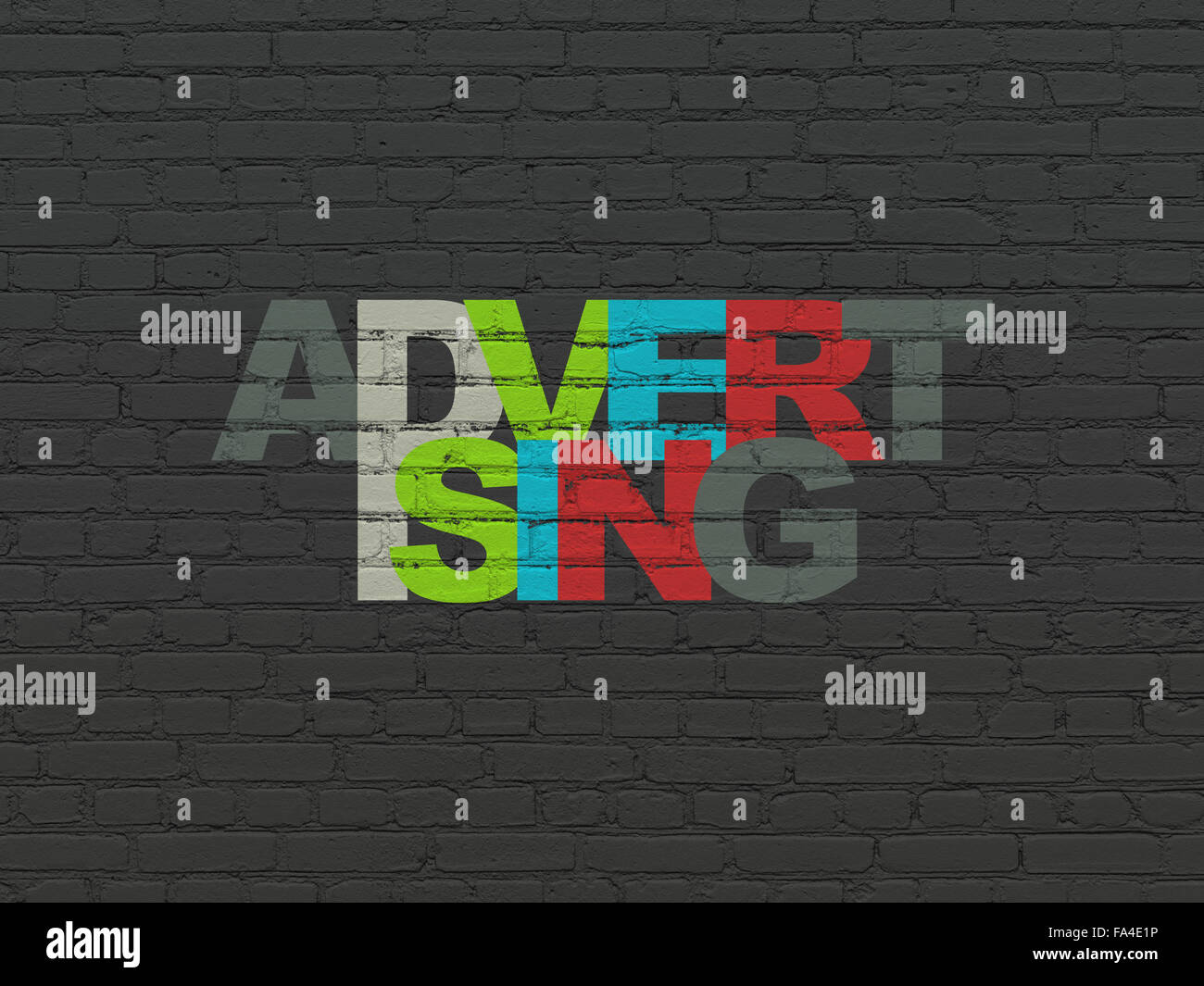 Advertising concept: Advertising on wall background Stock Photo - Alamy