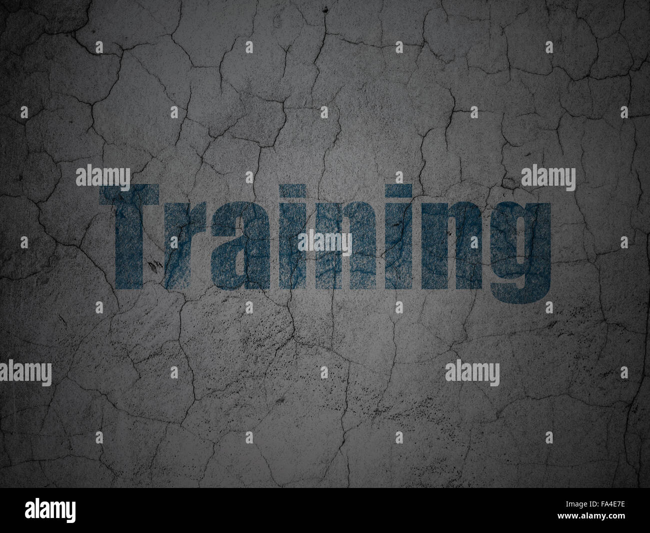 Studying concept: Training on grunge wall background Stock Photo - Alamy