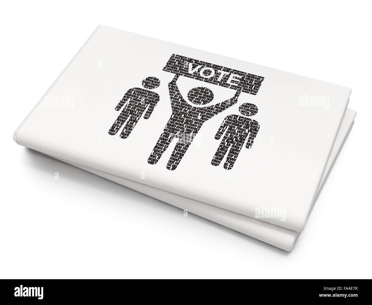 Politics concept: Election Campaign on Blank Newspaper background Stock ...