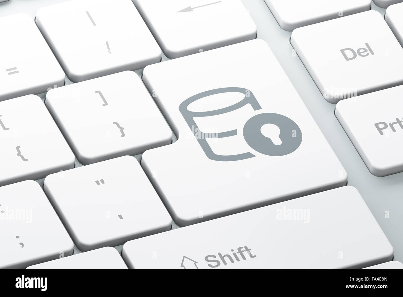 Software concept: Database With Lock on computer keyboard background Stock Photo - Alamy