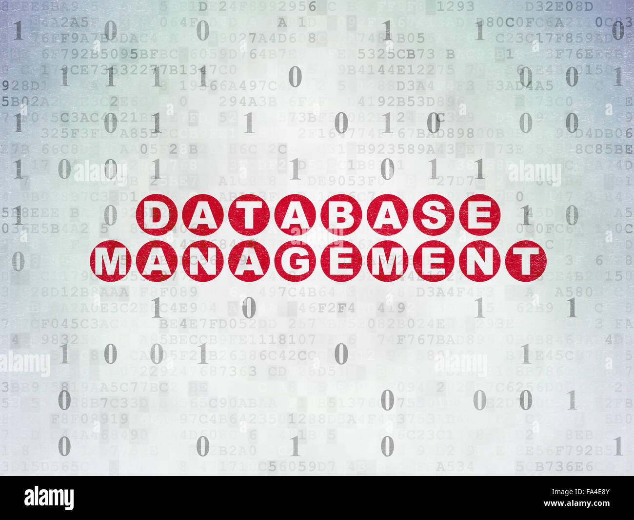 Programming concept: Database Management on Digital Paper background ...